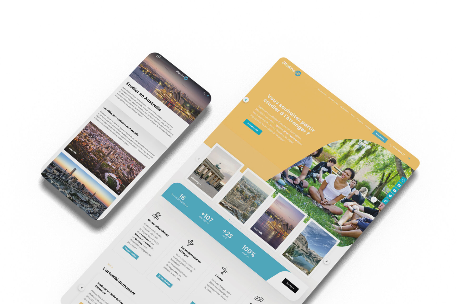 Notre création pour Studies UP - Agence Novelar